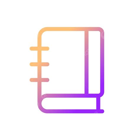 Pixelperfect Linear Gradient Icon Of A School Notebook For Ui Design Vector App Simple