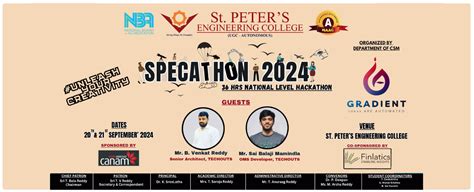 specathon 2024 36 hour national level hackathon event on 20th of