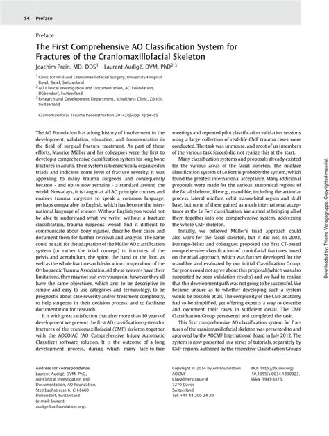 Pdf The First Comprehensive Ao Classification System For Fractures Of