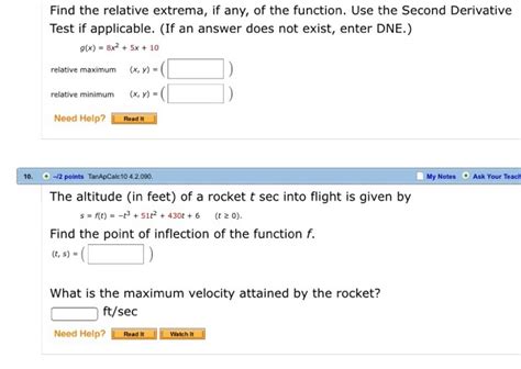 Solved Find The Relative Extrema If Any Of The Function