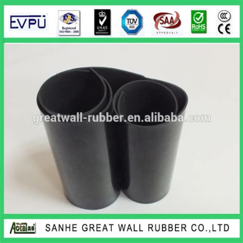 Great Wall 1mm Black Fabric Surface Hypalon Rubber Sheet High Quality Great Wall 1mm Black