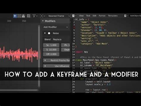 68 Python Blender 2 8 Tutorial How To Add A Keyframe And Modifier With Blender Python Bpy