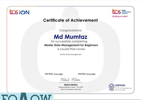 Mohammad Mumtaz On Linkedin Myconnect Success Tcs