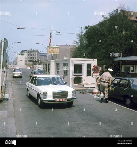 The Allied Borderline At Checkpoint Charlie In Berlin Germany In 1976 Usage Worldwide Stock
