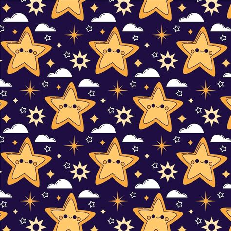 Free Vector Hand Drawn Star Pattern Design