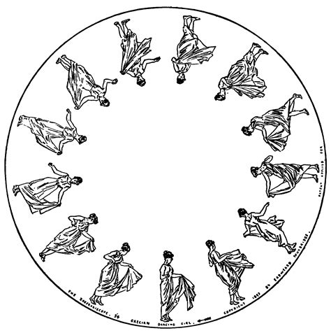 Grecian Dancing Girl Motion Sequence Free Printable Puzzle Games