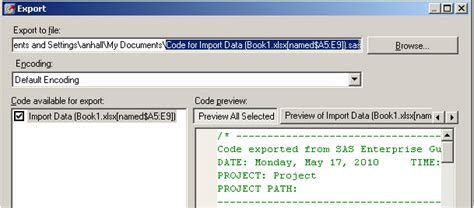 Exporting Last Submitted Code From Enterprise Guide Sas Learning Post