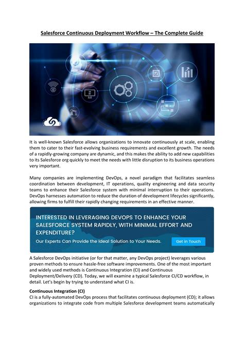 PPT Salesforce Continuous Deployment Workflow PowerPoint Presentation ID 11689886