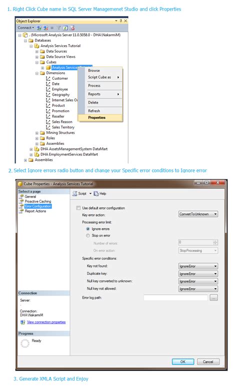 Ssas Process Dimension And Cube Via Xmla Script Ignoring Dimension