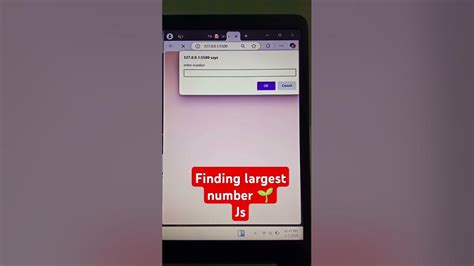 Finding Largest Number Using If Else In Js Youtube