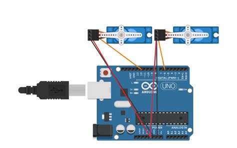 Circuit Design Tilting Servo Till 120 Using For Loop Tinkercad