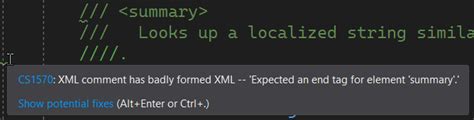 Generatedocumentationfile Causes Cs Warnings To Appear In Resources