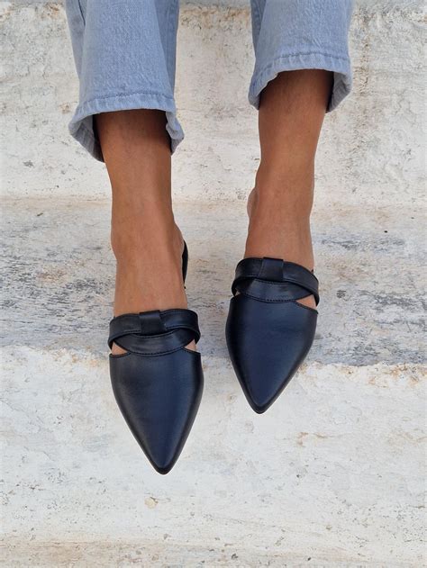 Mule Shoes For Women In Tobaccowomens Mules Leather Loafers Black
