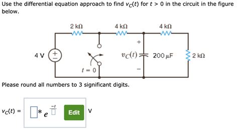 Solved Use The Differential Equation Approach To Find Volt Chegg Com