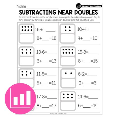 Lucky To Learn Math Subtract Near Doubles Lesson 216