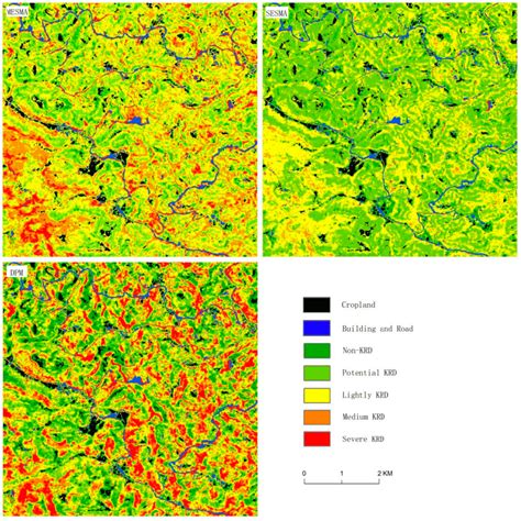 comparison of krd mapping using mesma sesma and dpm based on alos