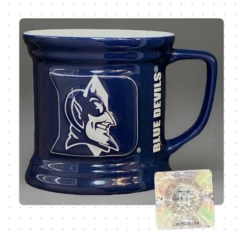 Duke Blue Devils Mug 3d Raised Embossed Mascot Logo Coffee Cup Ncaa