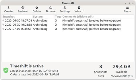 Timeshift And Grub Btrfs In Linux Arch Lorenzo Bettini