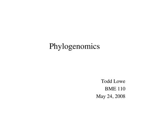 lecture slides on phylogenomics analysis computational biology tools