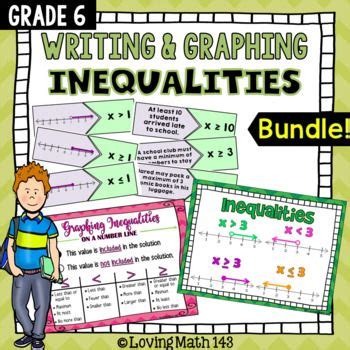 Writing Graphing Inequalities BUNDLE Graphing Inequalities Writing Inequalities
