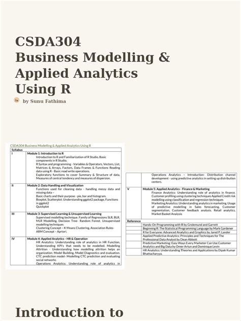 Introduction To R Programming Pdf