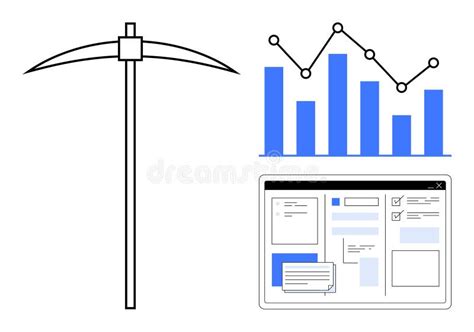 Mining Pickaxe Data Analytics Graph And Dashboard Layout For Digital