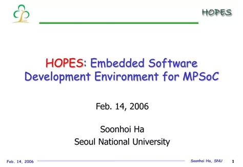 ppt hopes embedded software development environment for mpsoc