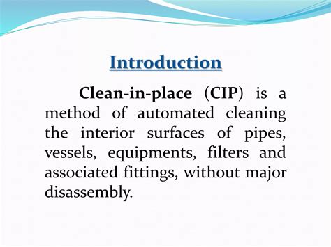 Clean In Place Cip Pptx