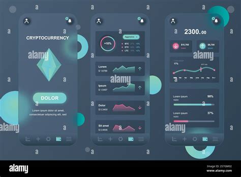 Cryptocurrency Neumorphic Elements Kit For Mobile App Online Banking