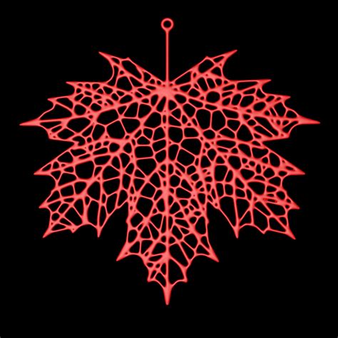 Voronoi Maple Leaf By Dark Heaven Download Free Stl Model