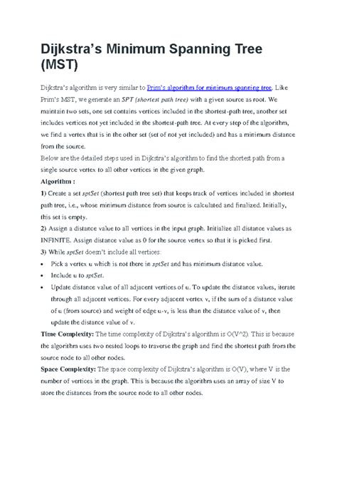 Dijkstras Minimum Spanning Tree Mst Dijkstras Minimum Spanning Tree Mst Dijkstras