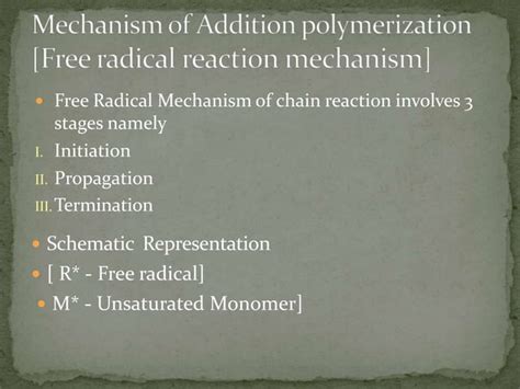 Polymerization Processes And Its Industrial Applications 23456789 Ppt
