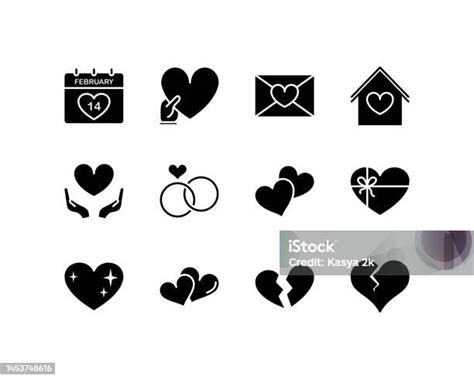 발렌타인 데이 플랫 라인 아이콘 세트 사랑의 표시 마음 큐피드 활 다이아몬드 링 사탕 초콜릿 인사말 카드 키 테디 베어 웹 사이트 또는 모바일 앱에 대한 간단한 평면 벡터