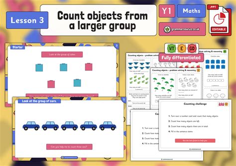 Year 1 Place Value Within 10 Count Objects From A Larger Group Lesson 3 Grammarsaurus