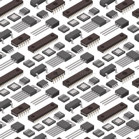 Microchip Computer Vector Isometric Chip Technology Processor Circuit Electronic Board