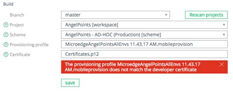 Ios Provisioning Profile Does Not Match The Developer Certificate