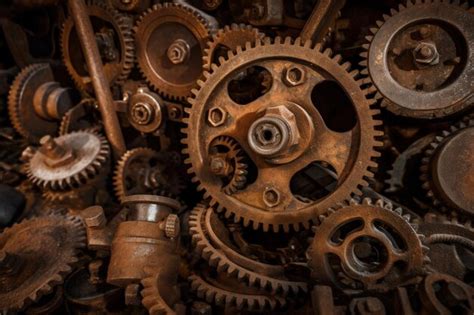 Premium Ai Image A Close Up Of A Bunch Of Gears Generative Ai