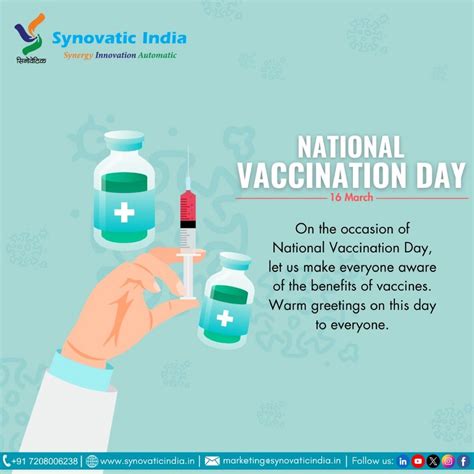 Synovatic India Machinery Pvt Ltd On Linkedin Nationalvaccinationday Vaccination