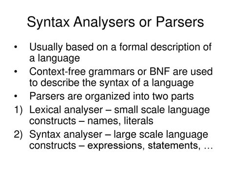 Lexical and Syntax Analysis - ppt download