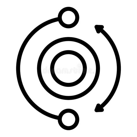 Space Move Icon Outline Vector Trajectory Path Stock Vector Illustration Of Black