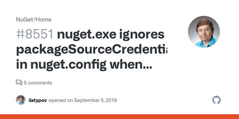 Nuget Exe Ignores PackageSourceCredentials In Nuget Config When