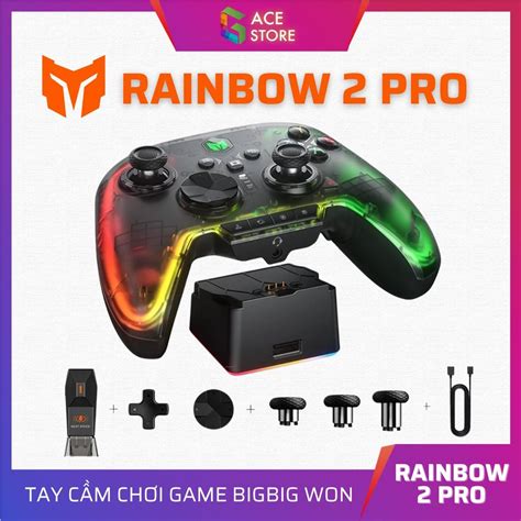 Tay Cầm Chơi Game Bigbig Won Rainbow 2 Pro Không Dây 2 4g Led Rgb Hỗ Trợ đa Nền Tảng Shopee