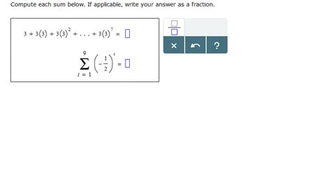 Solved Compute Each Sum Below If Applicable Write Your