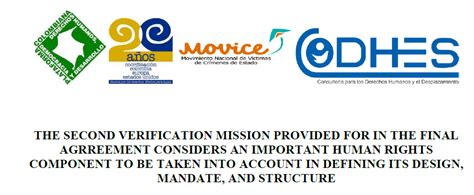 The Second Verification Mission Provided For In The Final Agreement Considers An Important Human