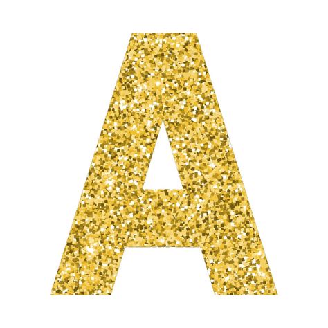 Letras Y Números De Brillo Dorado Alfabeto De Brillo Dorado Alfabeto