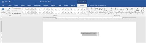 Редактор формул Ms Word