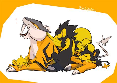 Luxray Shinx Raikou And Luxio Pokemon Drawn By Ohhhhhhtsu Danbooru