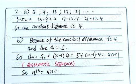 Solved 7 Determine The Constant Difference In This Numeric Pattern A