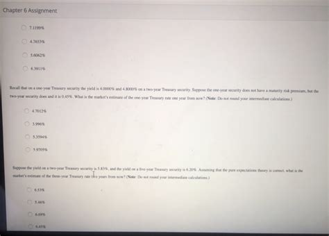 Solved 5 Pure Expectations Theory The Pure Expectations