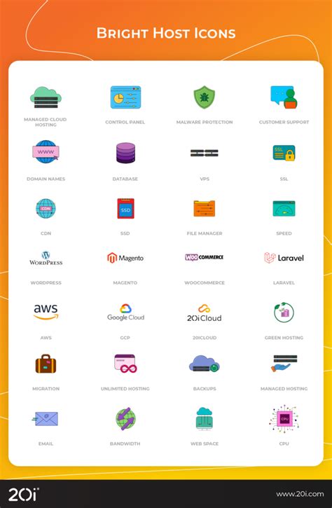 free web hosting icons 20i®